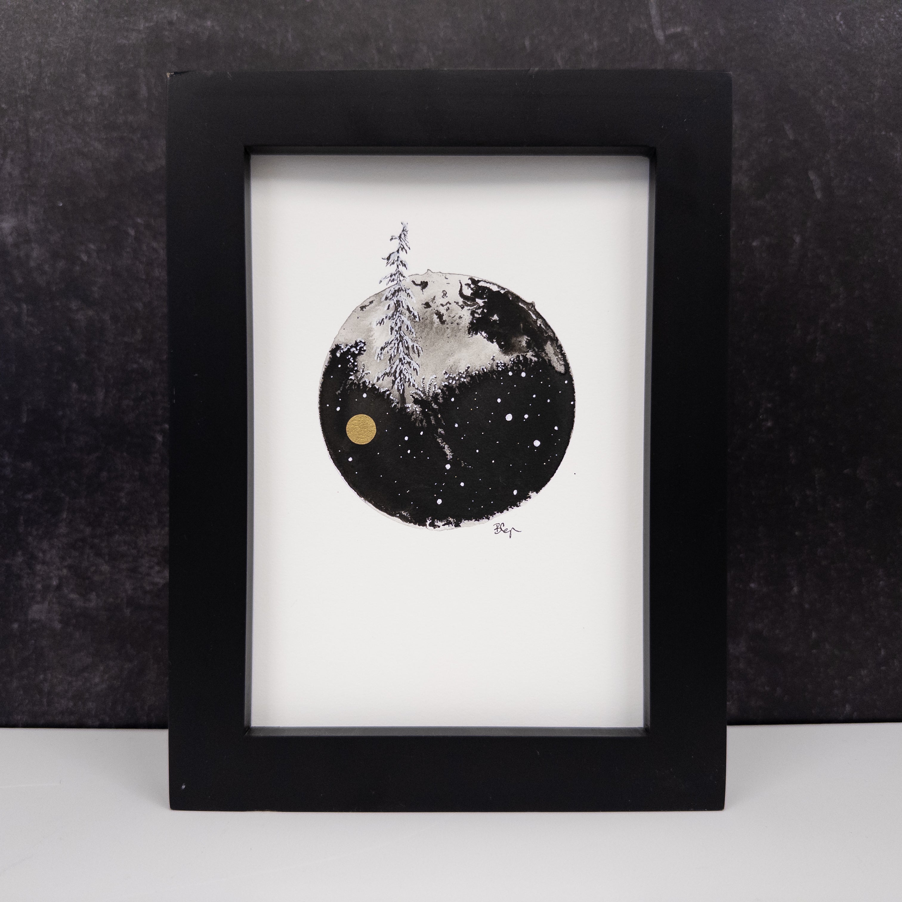 Beauty in the Upside Down - Wispy Snowy Tree - Original Drawing - 5x7 ...