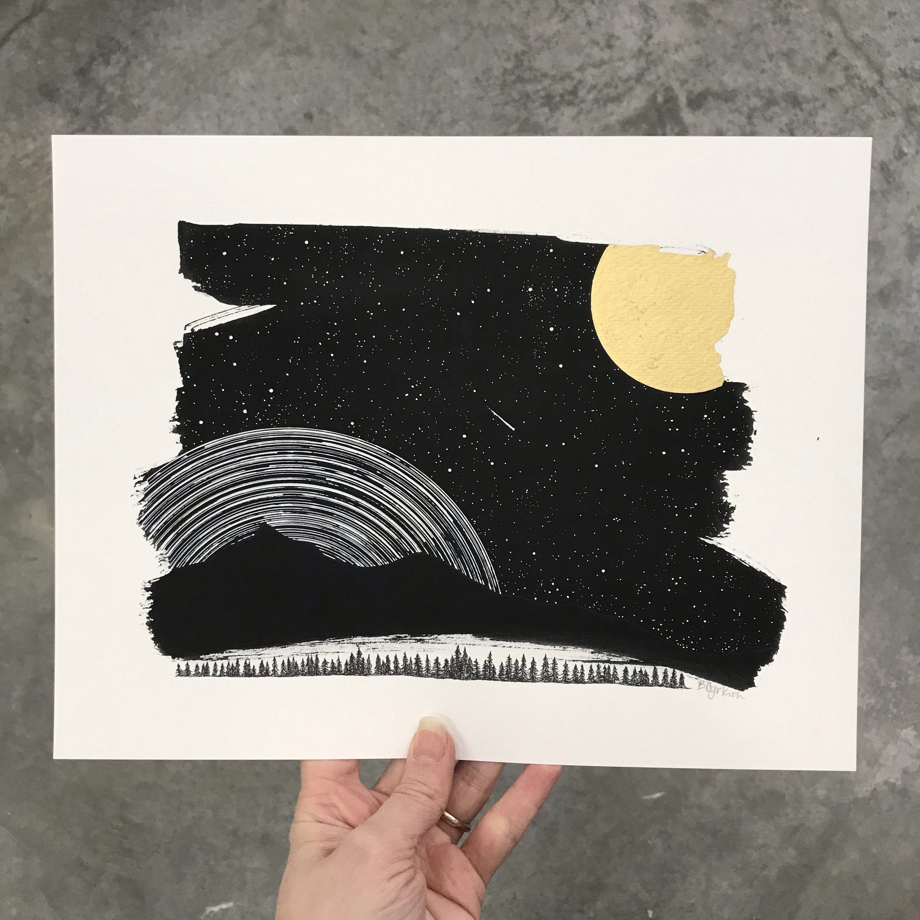 Space and Time Series - Drawing 8 - Hand Embellished Print - Print to ...