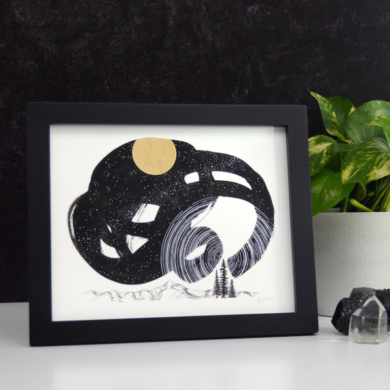 Space and Time Series - Drawing 6 - Hand Embellished Print - Print to ...